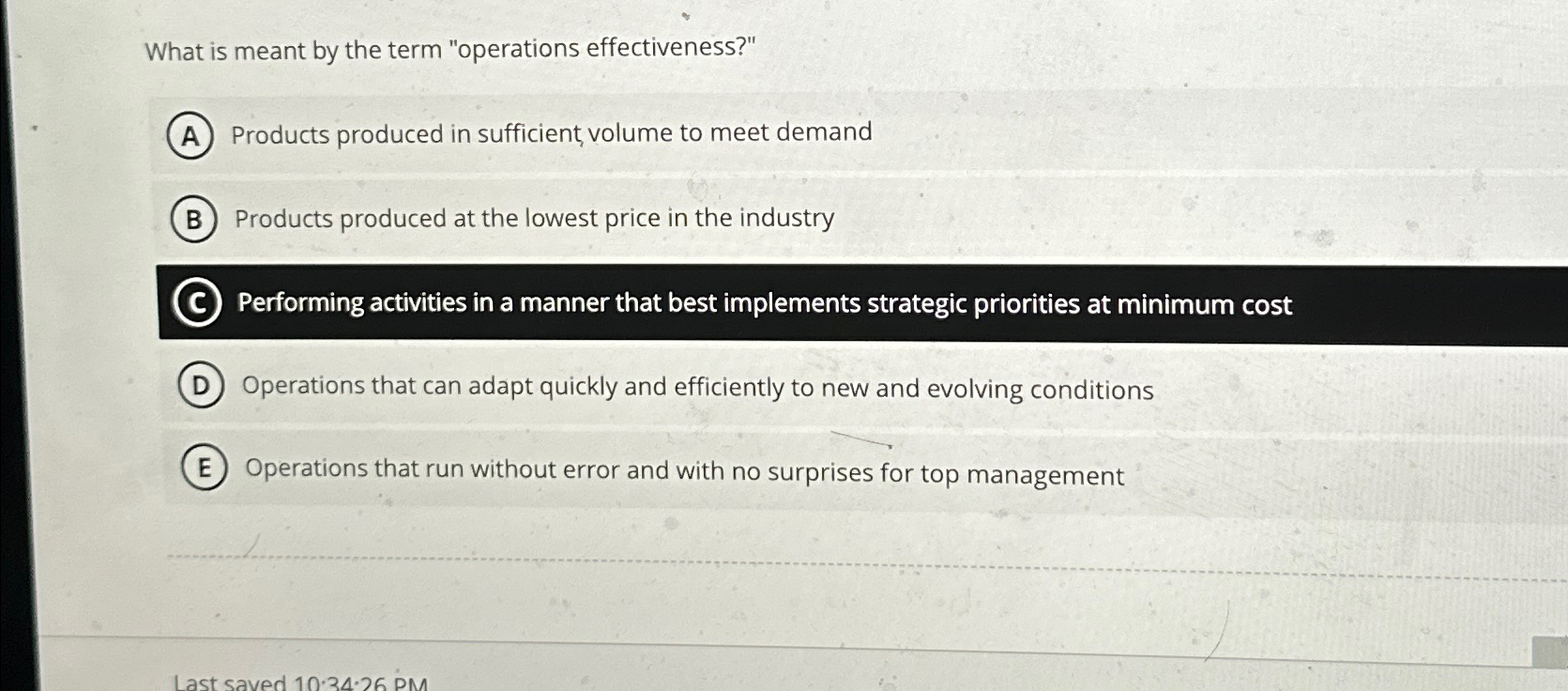 Solved What is meant by the term "operations | Chegg.com