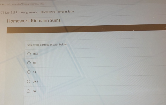 Solved 0751762197 Assignments Homework Riemann Sums Homework | Chegg.com