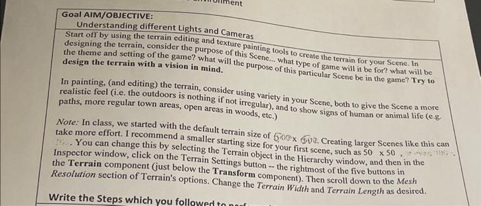 ent Goal AIM/OBJECTIVE: Understanding different | Chegg.com