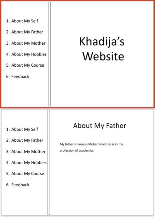 Solved How to develop and have this web pages using HTML | Chegg.com