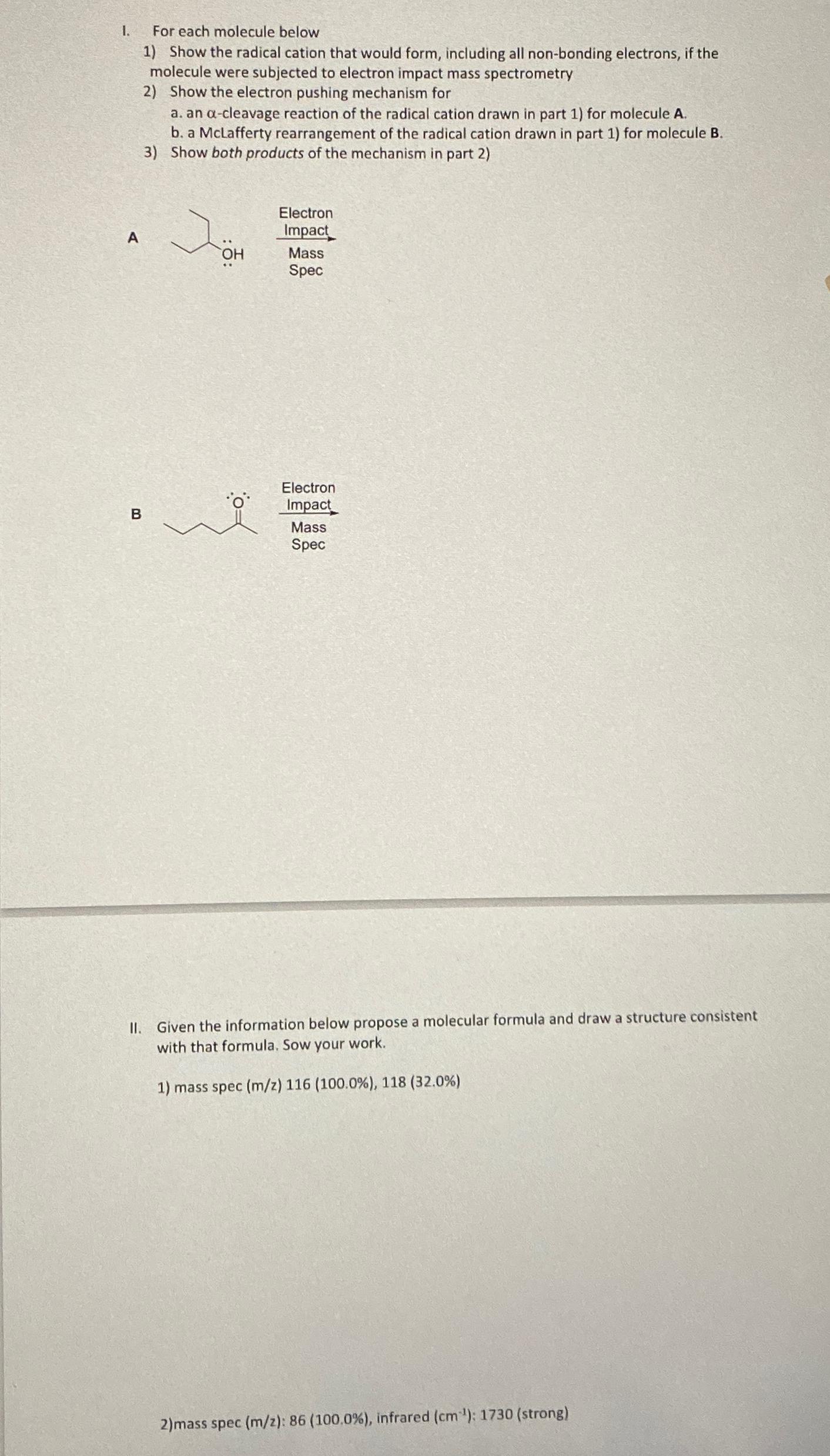 Solved Clevage mechanism problems and determining formula | Chegg.com