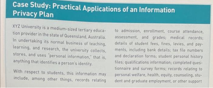 Solved Case Study: Practical Applications of an Information | Chegg.com