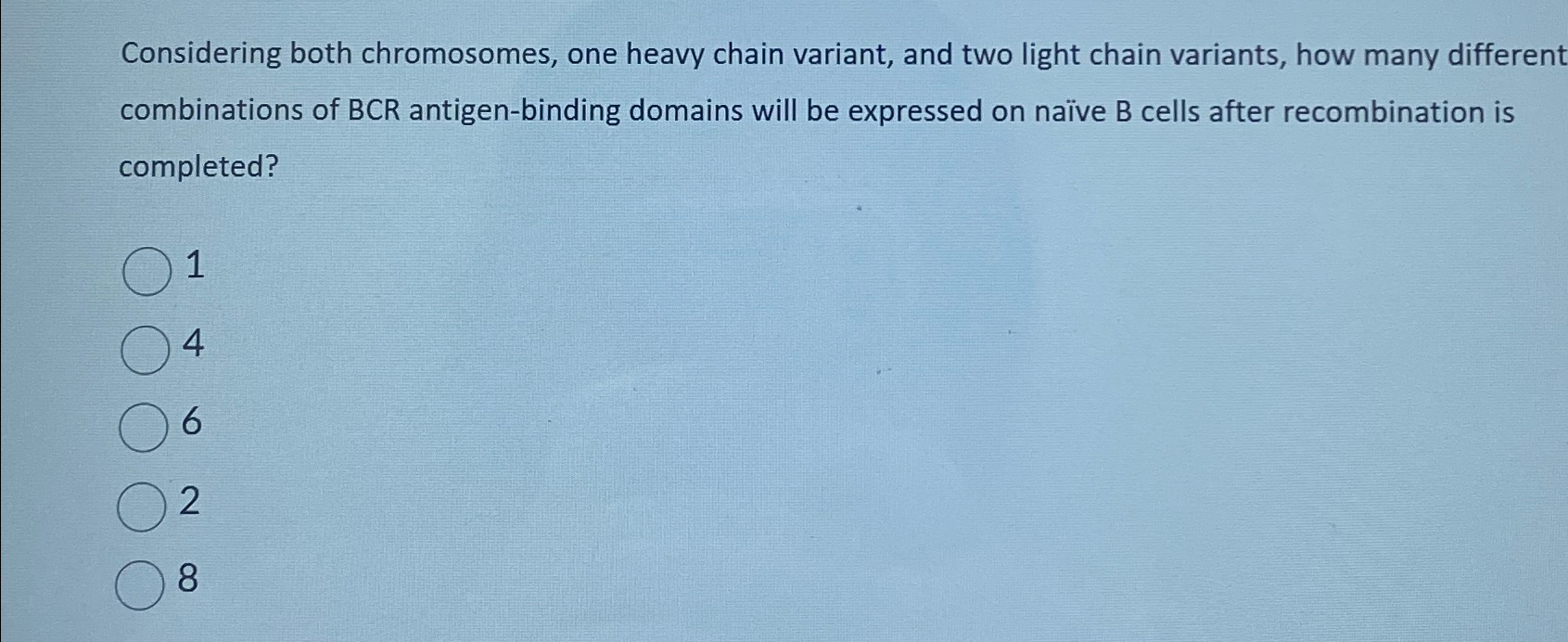 Solved Considering both chromosomes, one heavy chain | Chegg.com