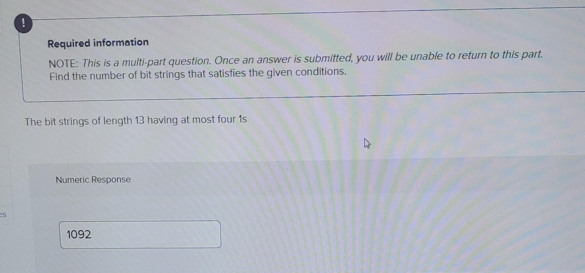 Solved Required information NOTE: This is a multi-part | Chegg.com