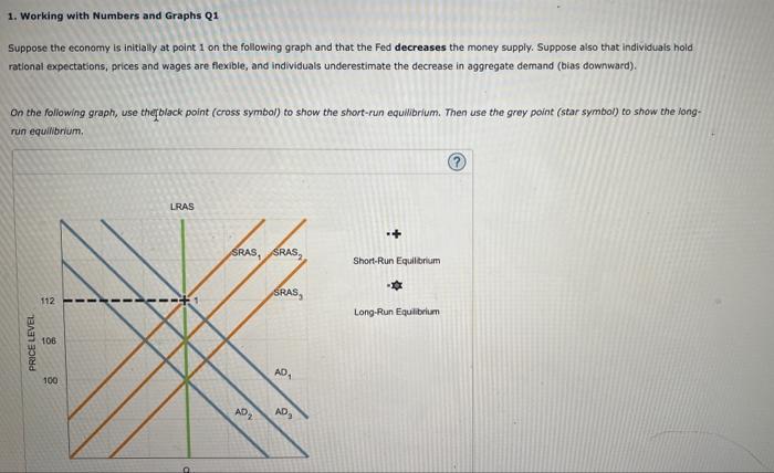 1. Working with Numbers and Graphs Q1 Suppose the | Chegg.com