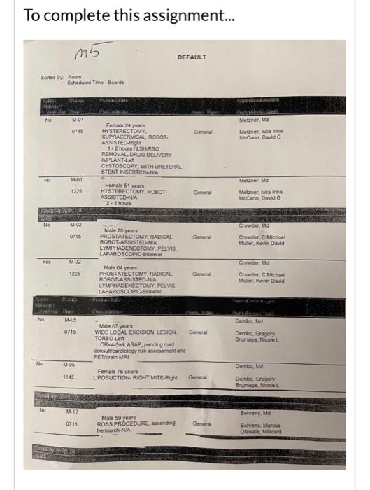 Solved To complete this assignment... Write in complete | Chegg.com