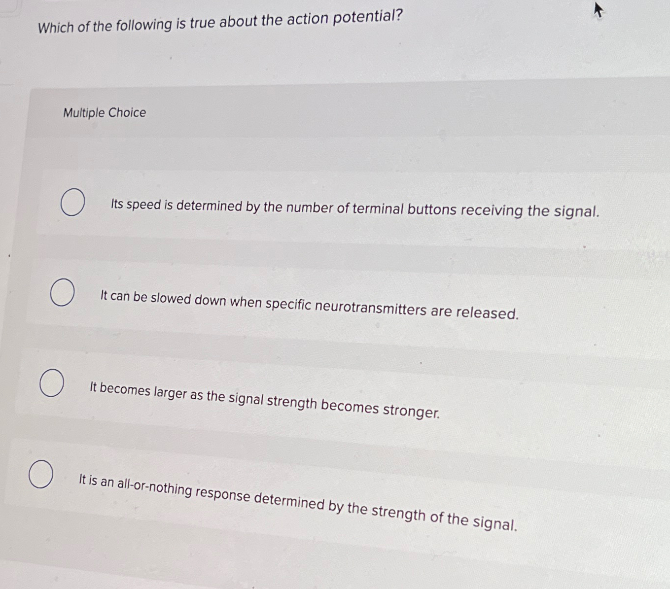 Solved Which of the following is true about the action | Chegg.com