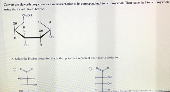 Solved Convert the Haworth projection for a monosaccharide | Chegg.com
