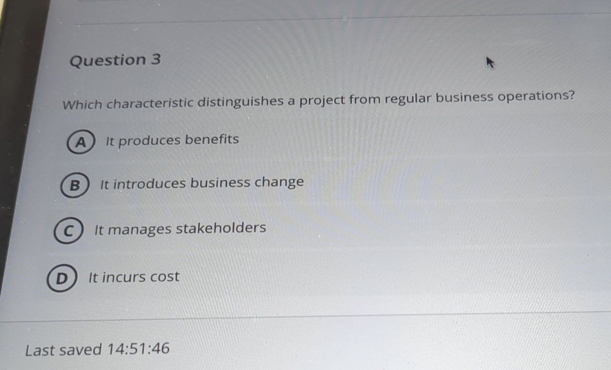 Solved Question 3Which characteristic distinguishes a | Chegg.com