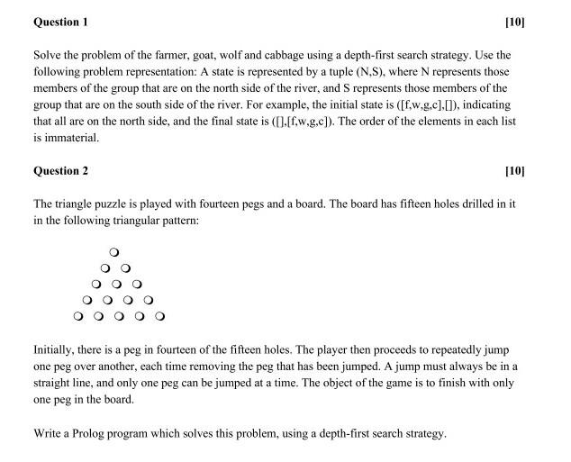 Solved Solve the problem of the farmer, goat, wolf and | Chegg.com