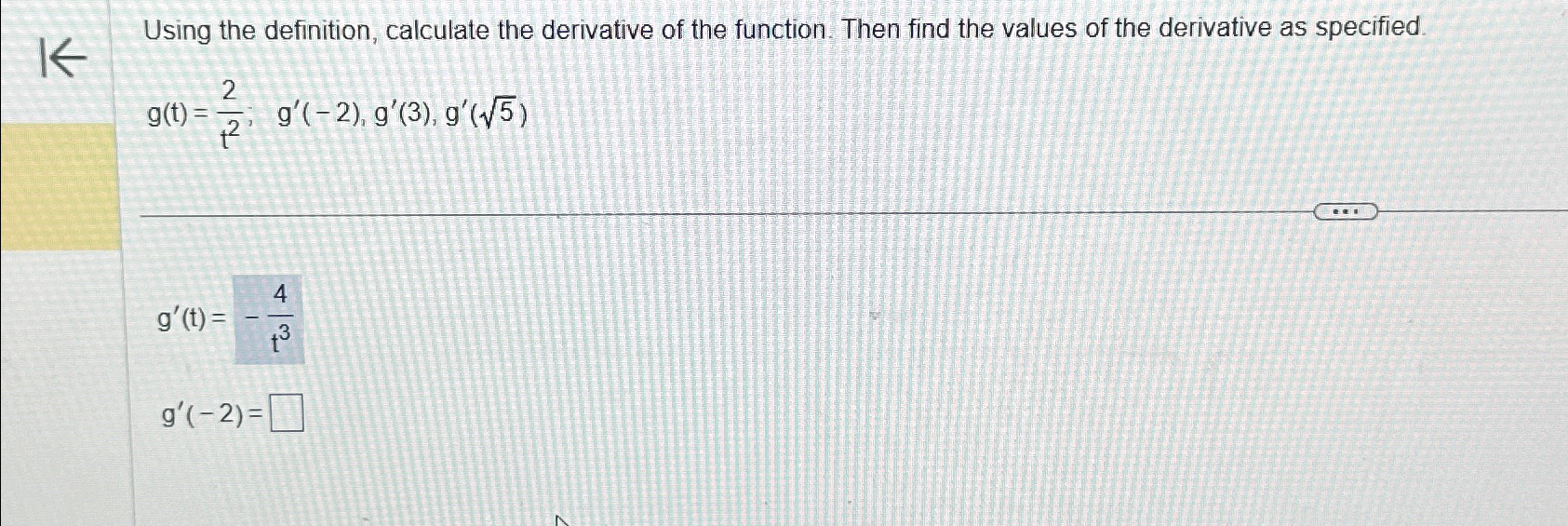 Solved Using the definition, calculate the derivative of the | Chegg.com