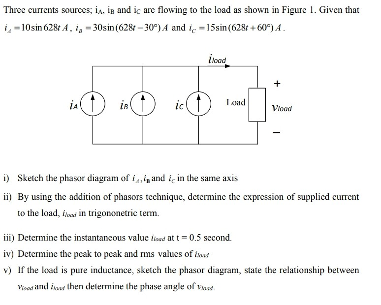 Solved Three currents sources; iA, IB and ic are flowing to | Chegg.com