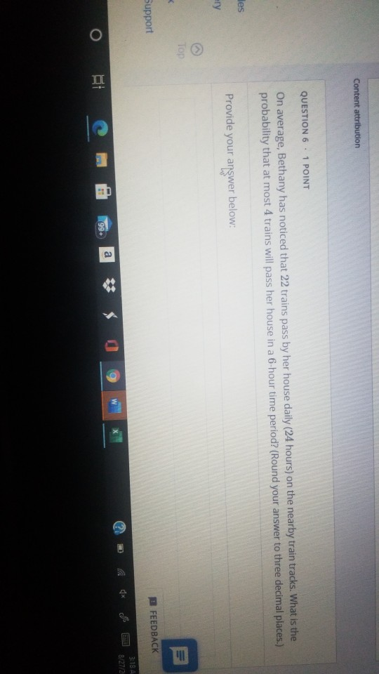 Solved Content attribution QUESTION 6.1 POINT On average, | Chegg.com