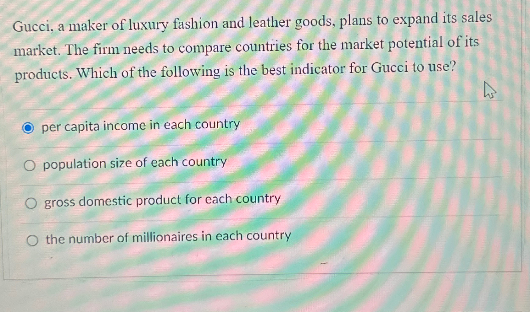 Solved Gucci, a maker of luxury fashion and leather goods, | Chegg.com