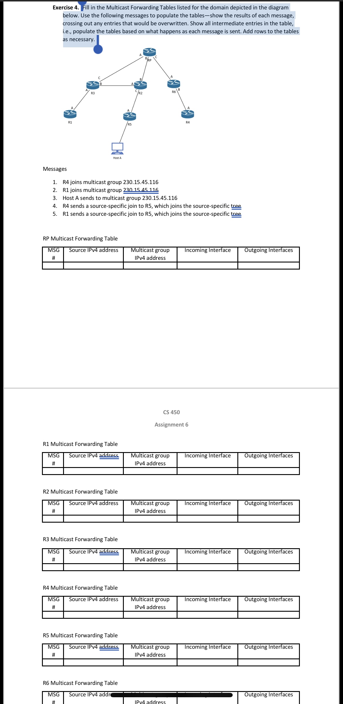 Solved below. Use the following messages to populate the | Chegg.com