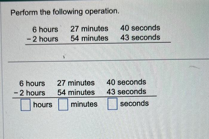 Solved Perform the following operation. | Chegg.com
