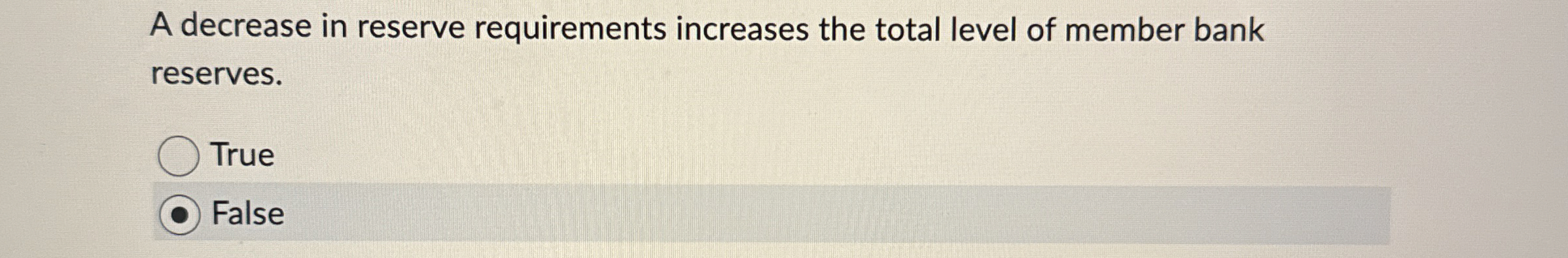 Solved A decrease in reserve requirements increases the | Chegg.com