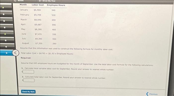 Solved Using High-Low to Calculate Predicted Total Variable | Chegg.com