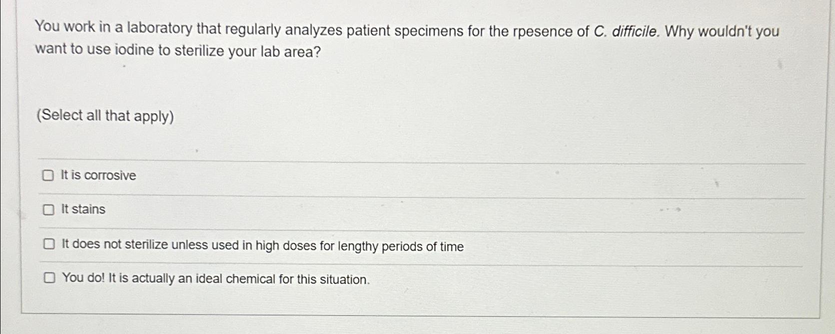 Solved You work in a laboratory that regularly analyzes | Chegg.com