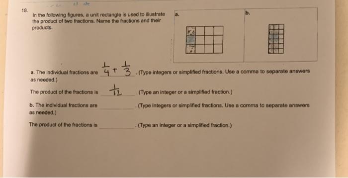 Solved 18 In the following figures, a unit rectangle is used | Chegg.com