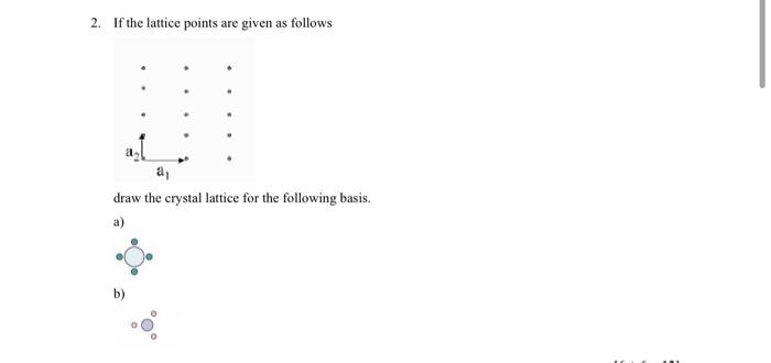 Solved 2. If the lattice points are given as follows draw | Chegg.com
