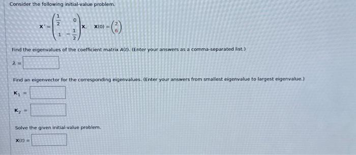 Solved Consider the following initial-value problem. | Chegg.com