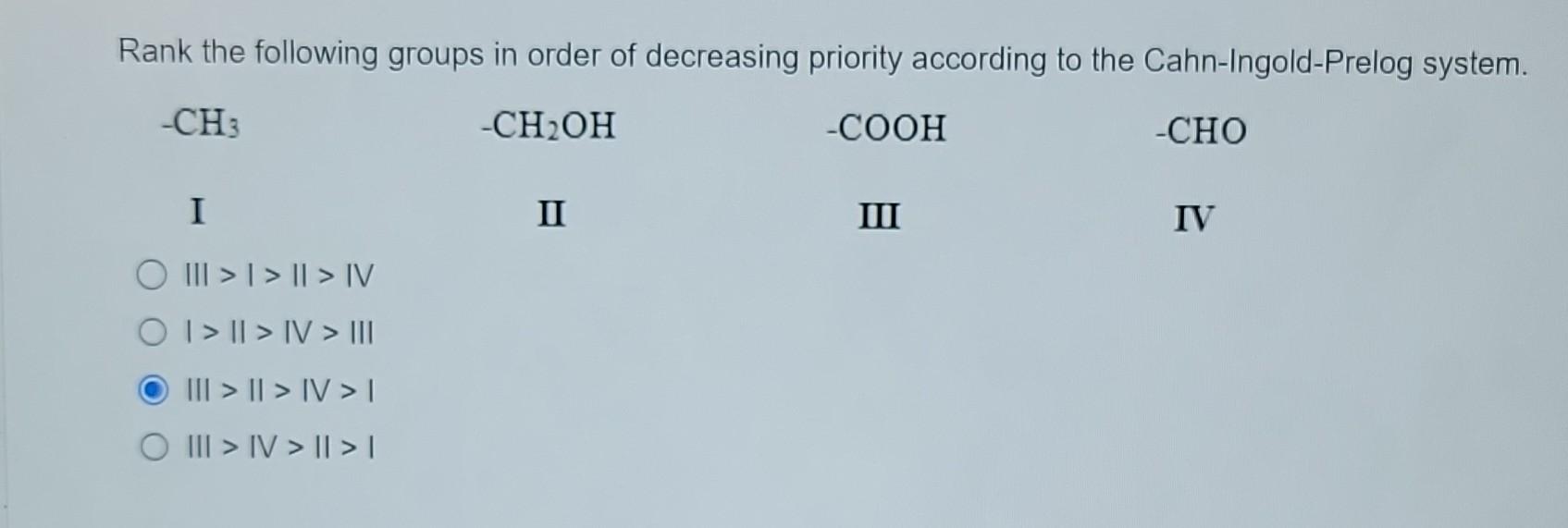 Solved Rank the following groups in order of decreasing | Chegg.com