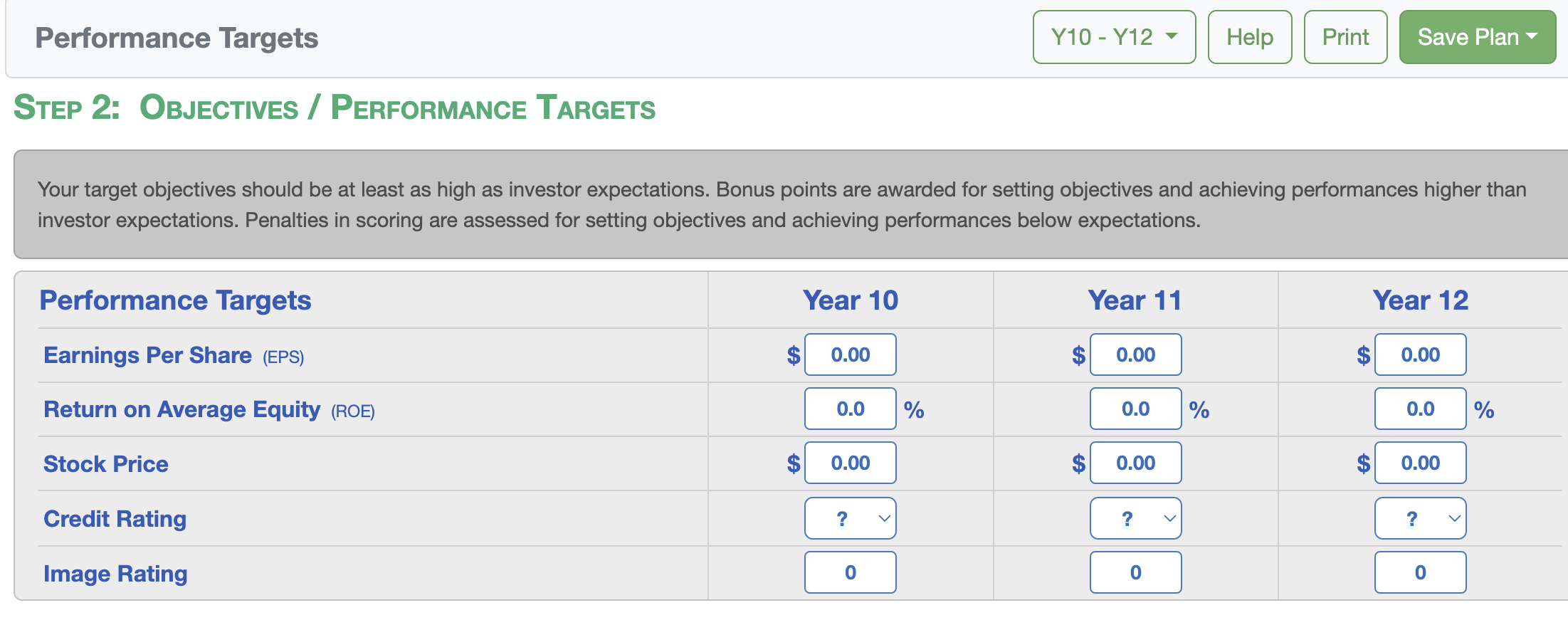 Solved Step 2: Objectives / ﻿Performance TargetsYour target | Chegg.com