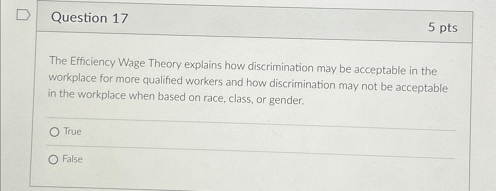 Solved The Efficiency Wage Theory explains how | Chegg.com
