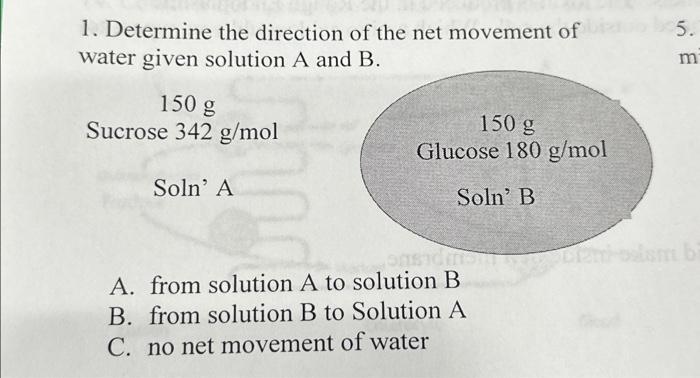 Solved 1. Determine the direction of the net movement of | Chegg.com