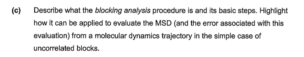 Solved (c) ﻿Describe what the blocking analysis procedure is | Chegg.com