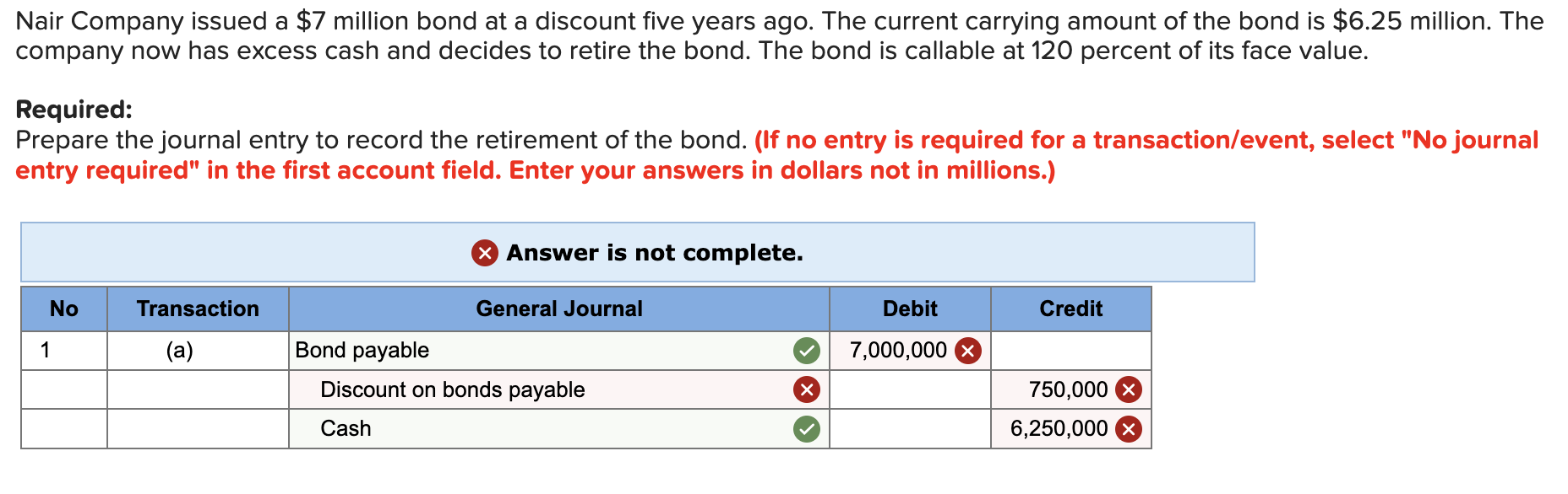 Solved ANSWER THIS ASAPNair Company issued a $7 ﻿million | Chegg.com