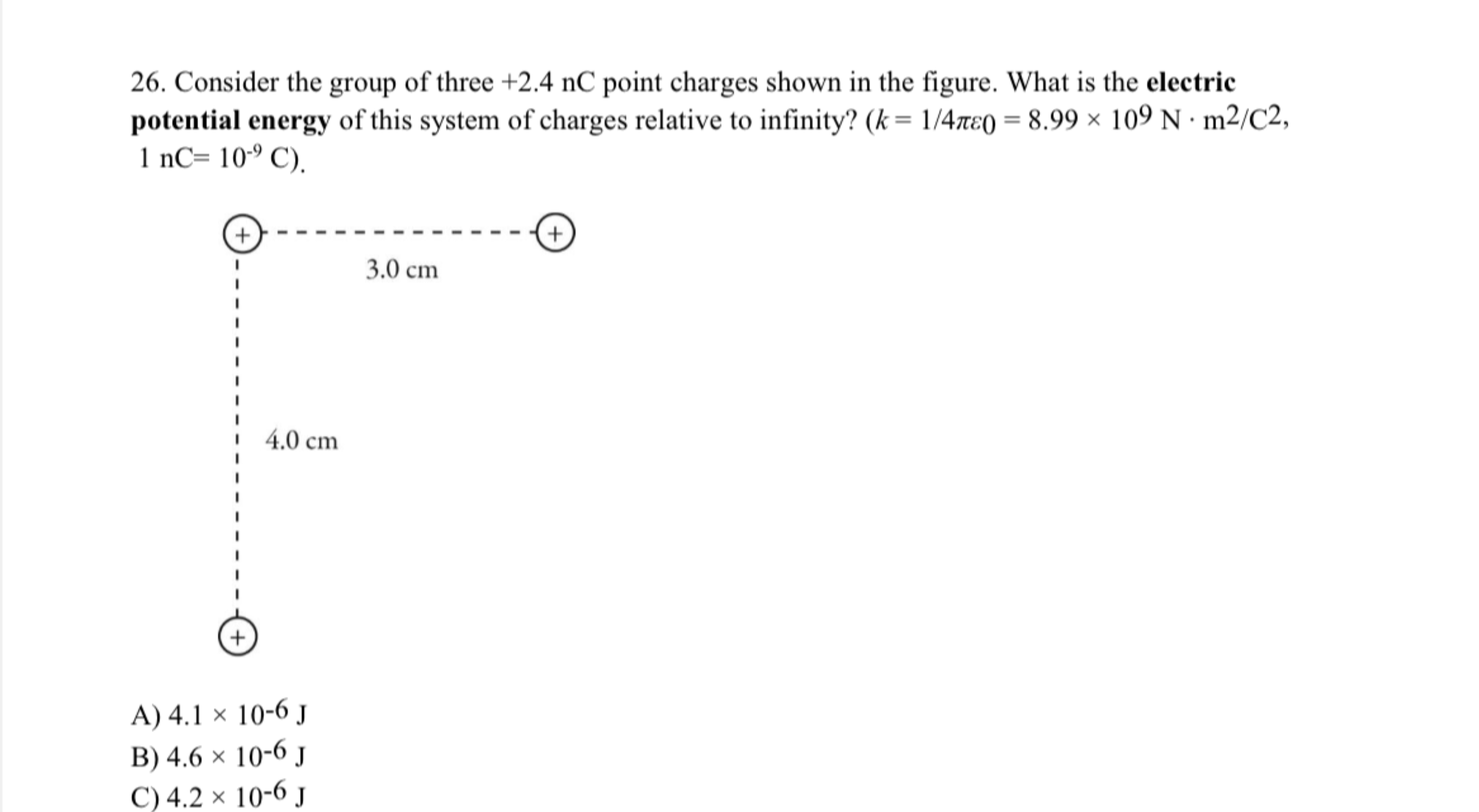 Solved Consider the group of three +2.4nC ﻿point charges | Chegg.com