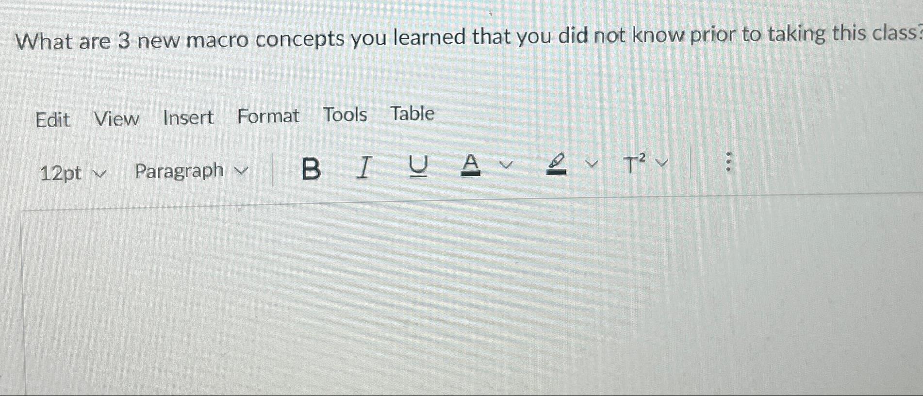 Solved What are 3 ﻿new macro concepts you learned that you | Chegg.com