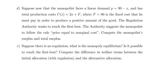 Solved 2. Consider a monopolist who faces a linear demand p | Chegg.com