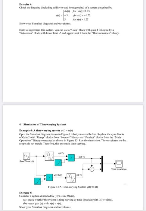 Solved Exercise 4: Check the linearity (including additivity | Chegg.com