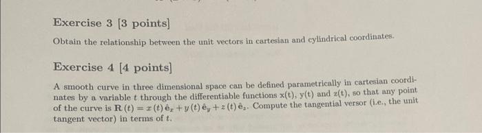 Solved Exercise 3 [3 points] Obtain the relationship between | Chegg.com