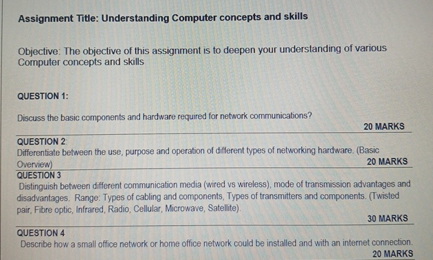 Solved Assignment Title: Understanding Computer concepts and | Chegg.com