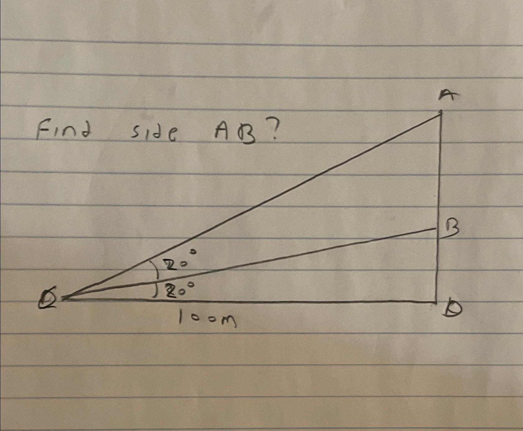 Solved Find side AB ? | Chegg.com