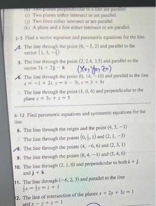 Solved (ii) weypenes perpendicular to a line are paraliel. | Chegg.com