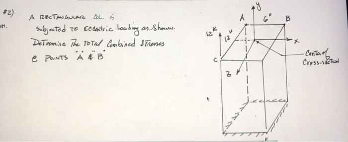 Solved #2) " В k A RECTANGULAR Col. is . subjected to | Chegg.com