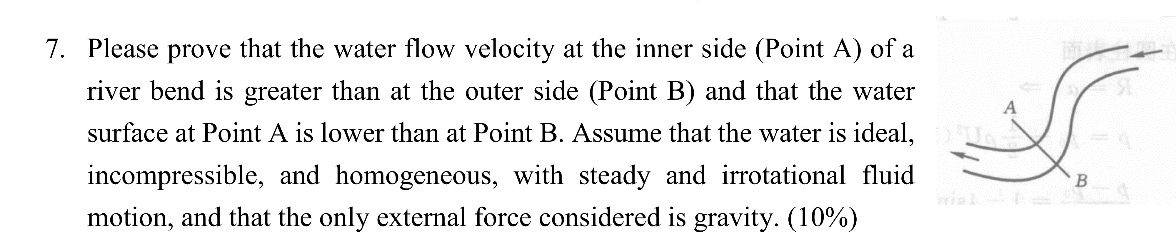 Solved Please prove that the water flow velocity at the | Chegg.com