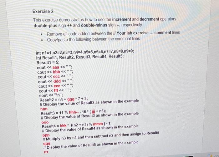 Solved Exercise 2 This exercise demonstrates how to use the | Chegg.com