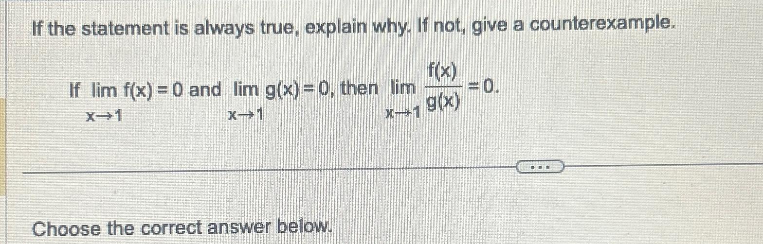 Solved If the statement is always true, explain why. If not, | Chegg.com