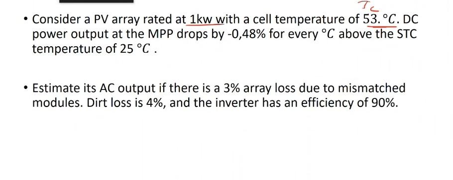Solved - Consider a PV array rated at \\( 1 \\mathrm{kw} \\) | Chegg.com