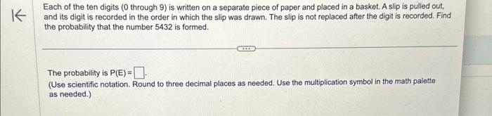 Solved Each of the ten digits ( 0 through 9 ) is written on | Chegg.com