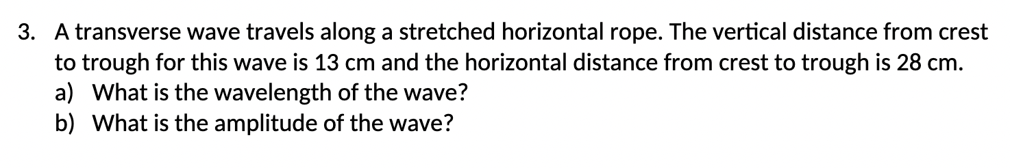 Solved A transverse wave travels along a stretched | Chegg.com