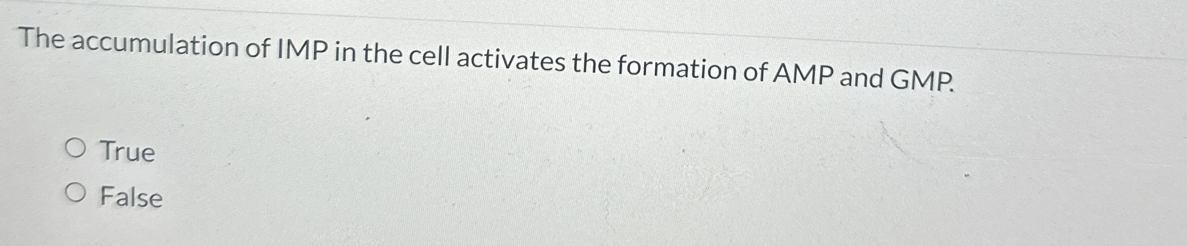 [Solved]: The accumulation of IMP in the cell activates the