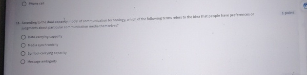Solved According to the dual-capactry model of communication | Chegg.com