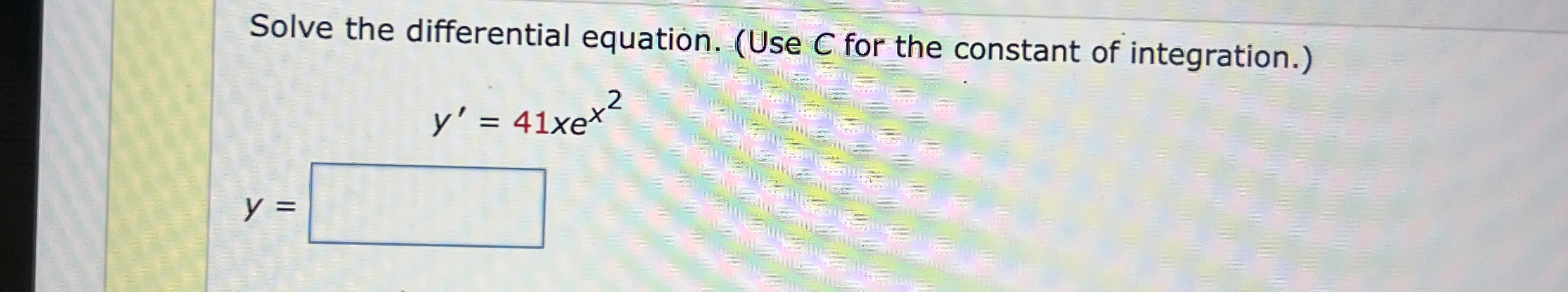 Solved Solve the differential equation. (Use C ﻿for the | Chegg.com